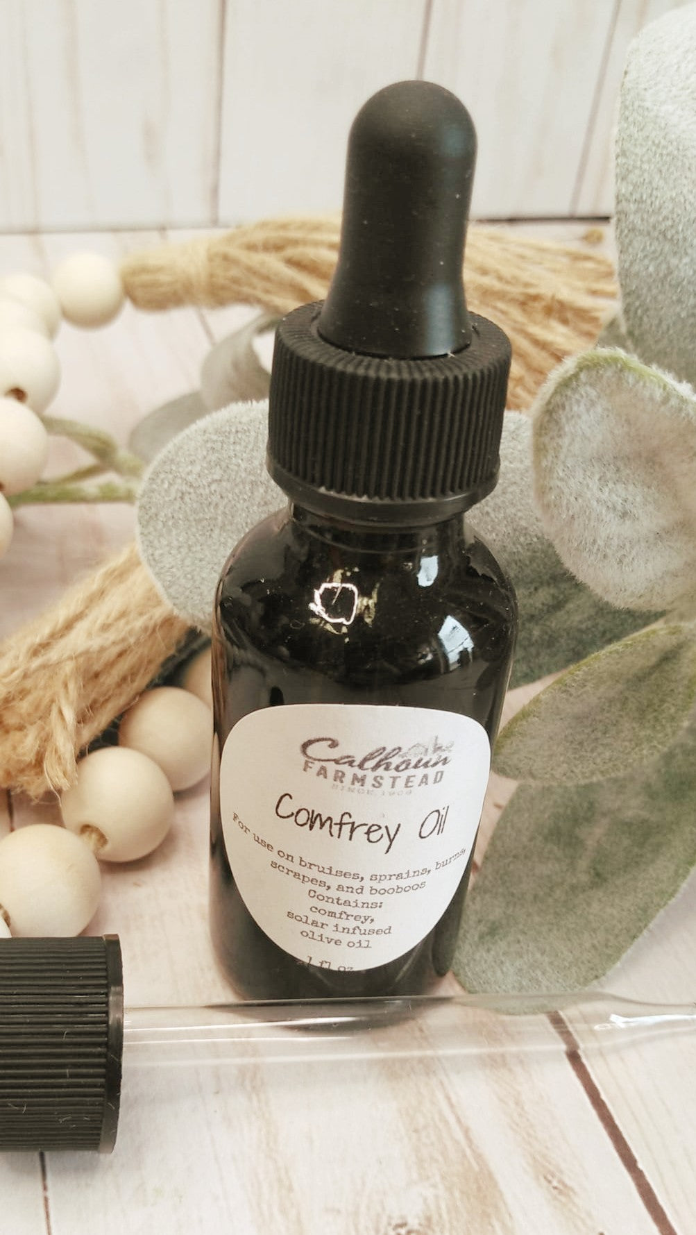 Comfrey Oil - Bruises - Sprains - Burns - 1oz dropper – Calhoun Farm